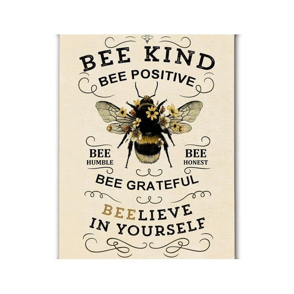 Bumblebee Inspirational Quotes Wall Art Poster, Bee Decorations for ...