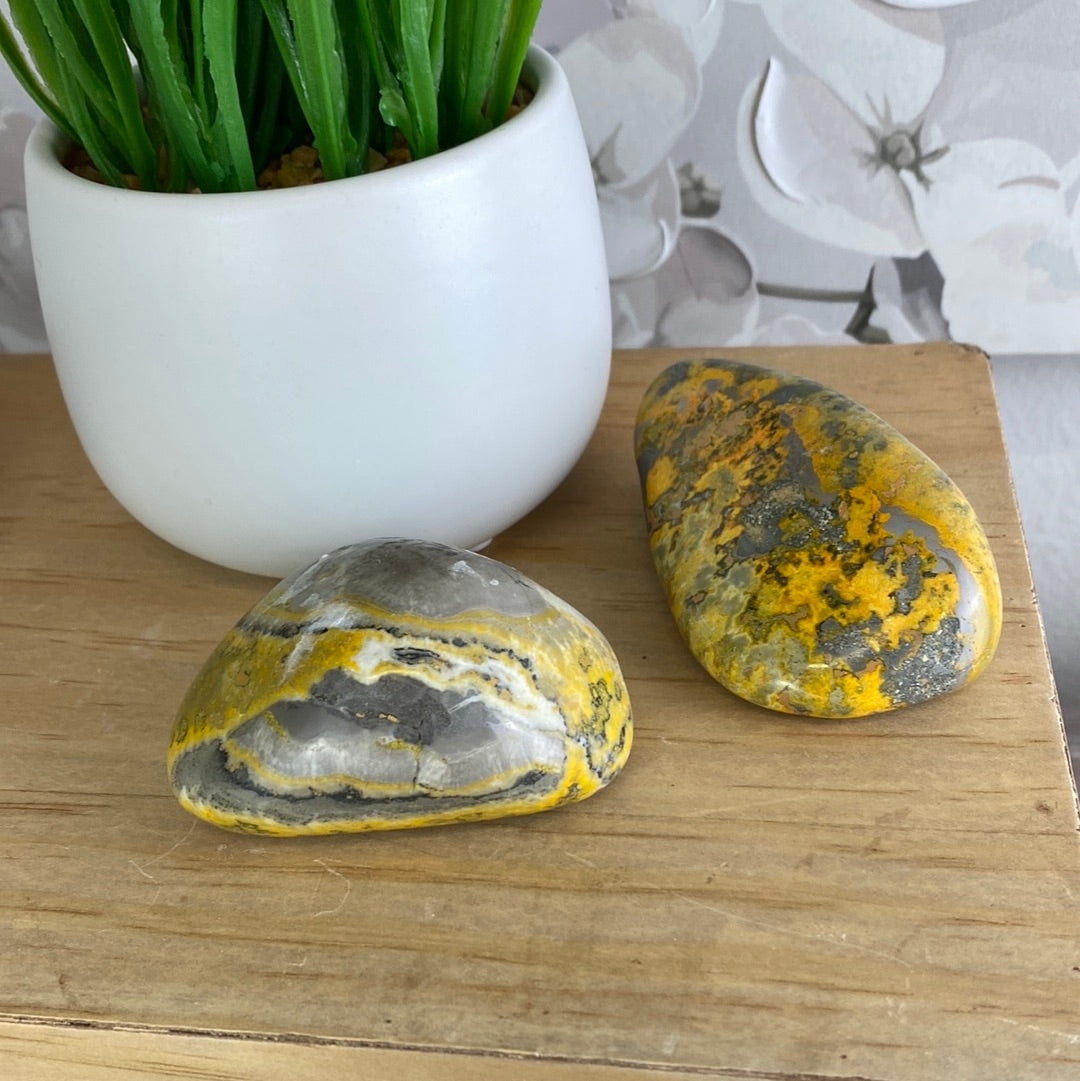 Bumblebee Jasper Freeform Specimen – Unique Orange, Yellow, and Black Banded Stone from ...