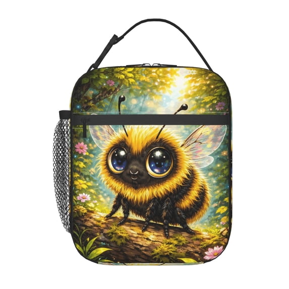 Bumblebee Lunch Bag Reusable Thermal Lunch Tote with Handle for Women ...
