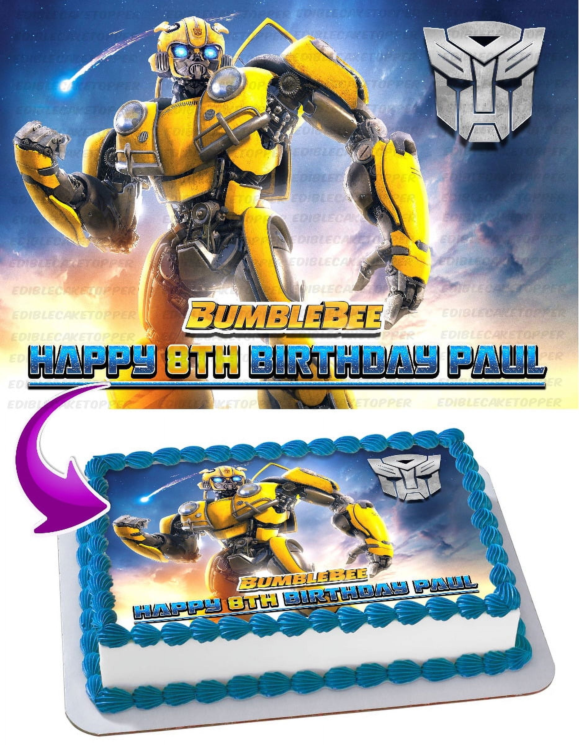 Bumblebee Movie 2019 Edible Cake Image Topper Personalized Birthday ...