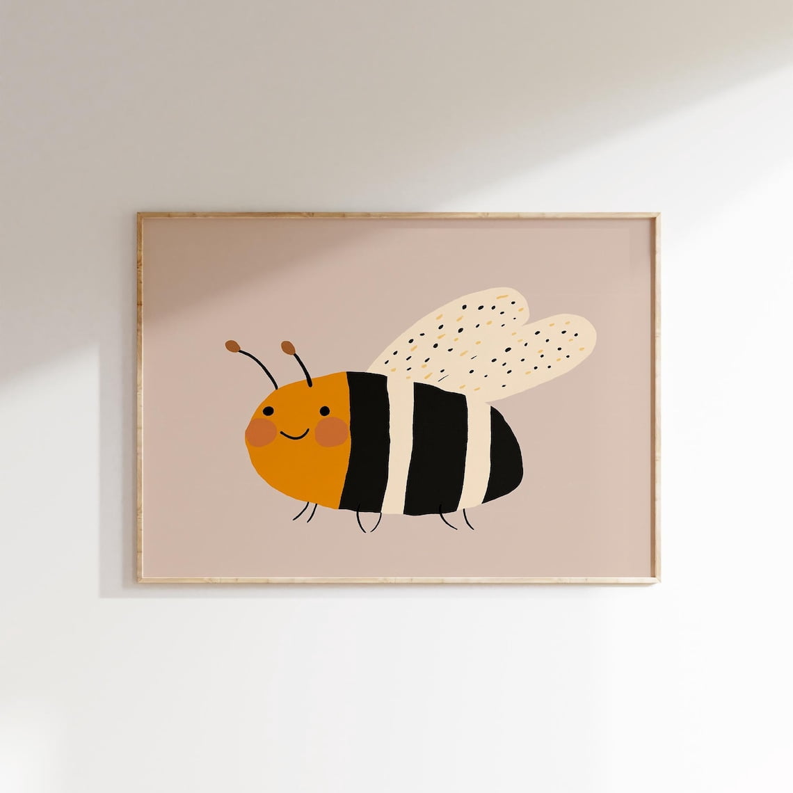 Bumblebee Nursery Print, Cute Bee Wall Art, Unframed Paper Poster ...