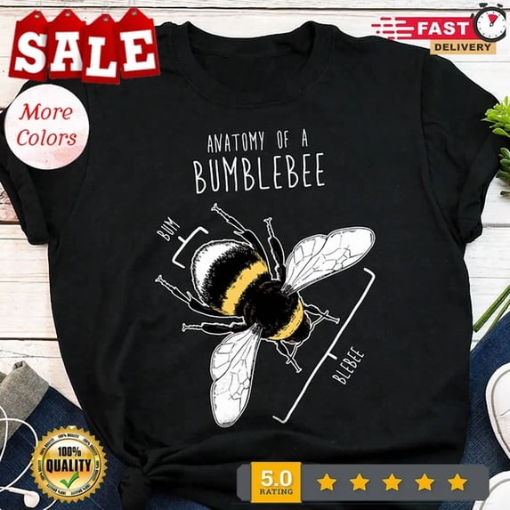 Bumblebee Shirt, Women, Men, Bee Lover Gift, Cute Entomology T-Shirt, S ...