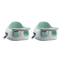 Bumbo Infant Soft Foam Floor Seat, Aqua 2 Pack with Adjustable 3 Point ...