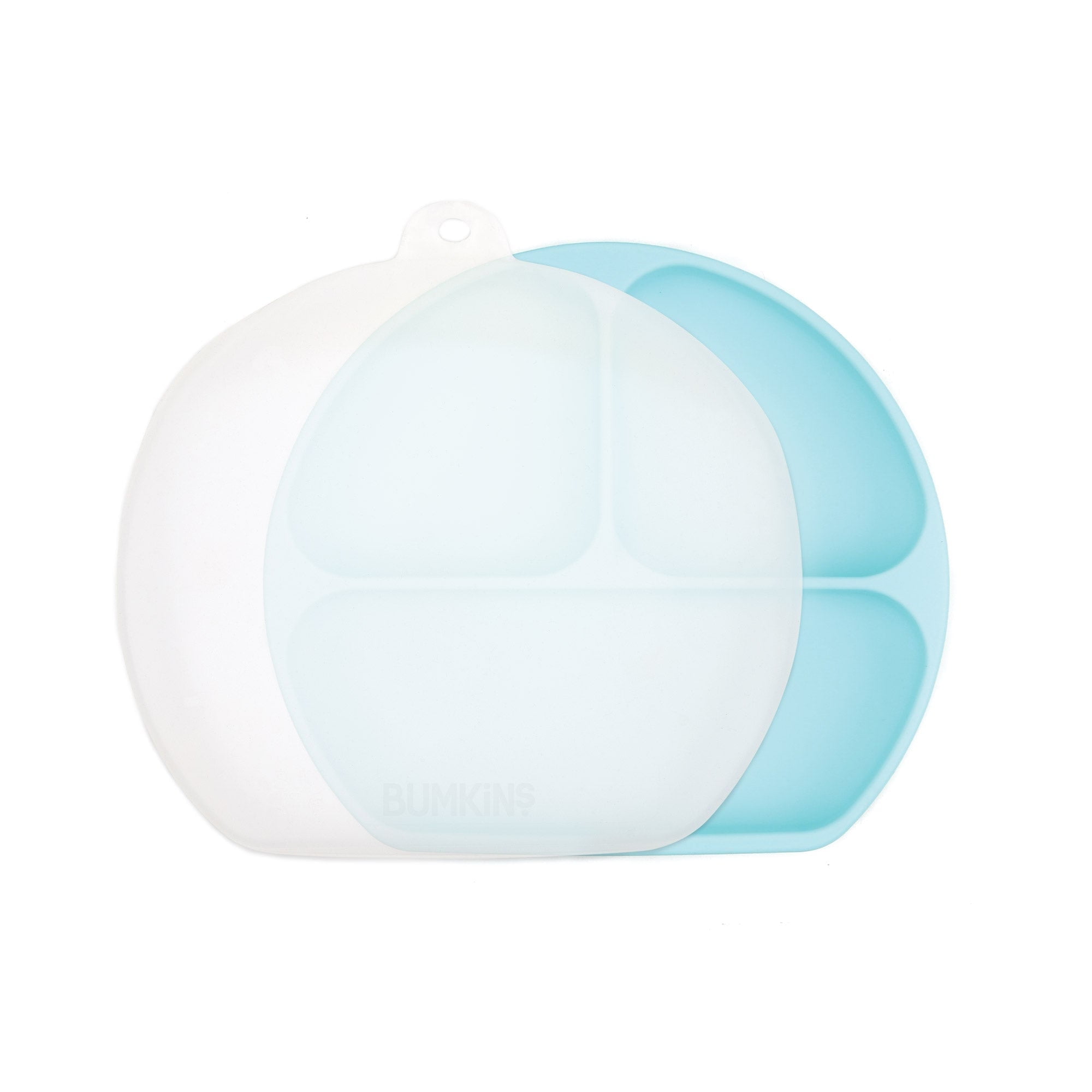 Bumkins Baby and Toddler Silicone Grip Dish with Lid, 3-Section Kids ...