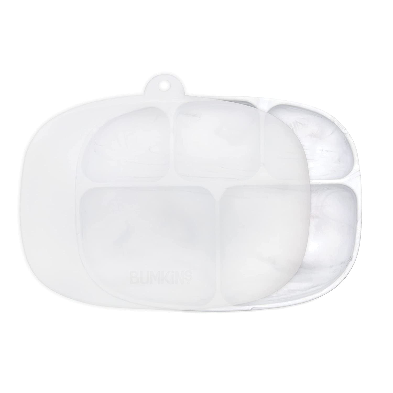 Bumkins Baby and Toddler, Silicone Grip Dish with Lid, 5-Section ...