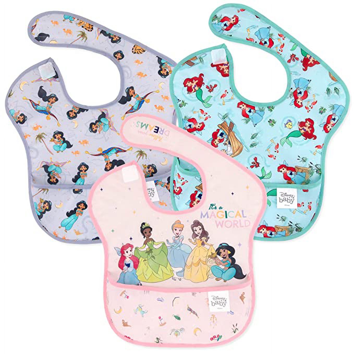 Bumkins Disney Bibs for Girl or Boy, SuperBib Baby and Toddler for 6-24 ...