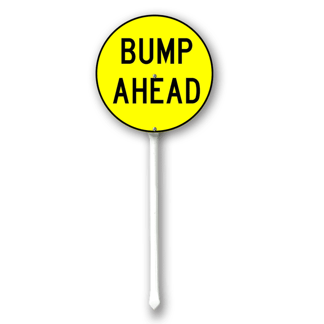 Bump Ahead Road Sign Yard Stake Outdoor, Aluminum, Metal Stakes ...