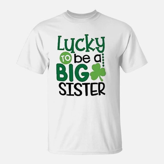 Bump And Beyond Designs Girls Lucky To Be A Big Sister St Patricks Day ...