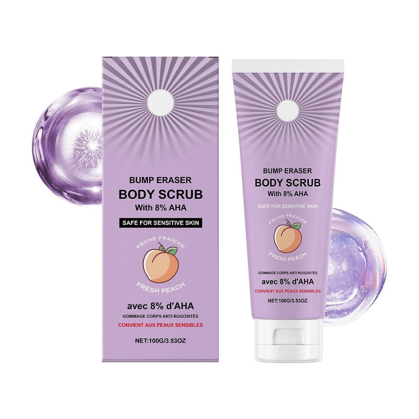 Bump Eraser Body Scrub with 8% AHA, Keratosis Pilaris Exfoliator with ...