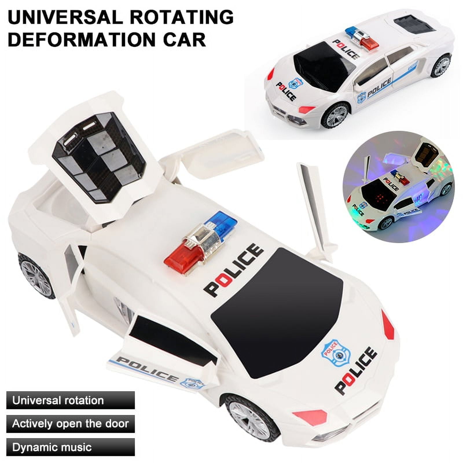 Bump & Go Electric Police Car Toys for 3-9 Year Old Boys Transforming ...