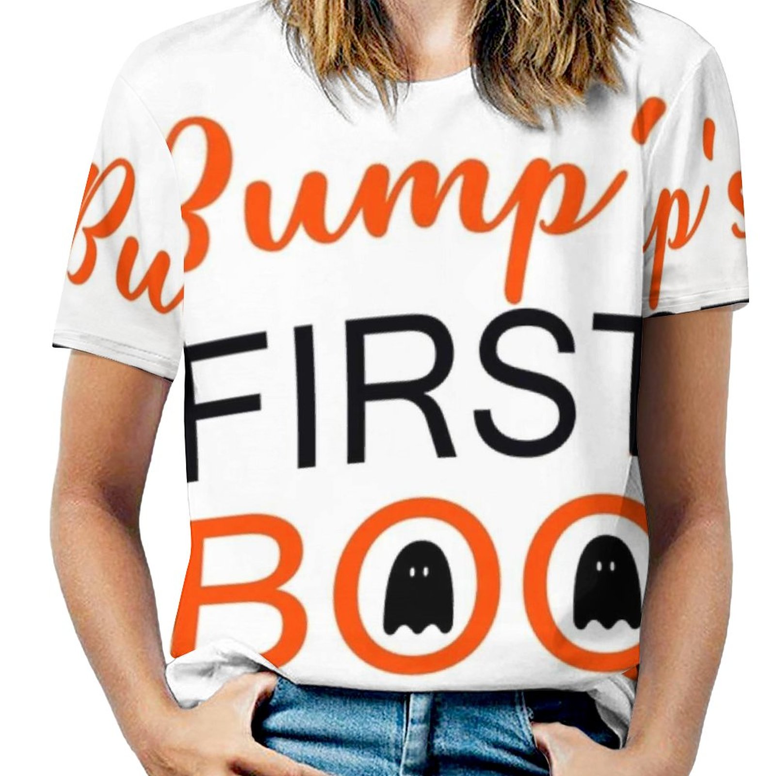 Bump'S First Boo-Halloween Pregnancy Announcement New Fashion Zip Off ...