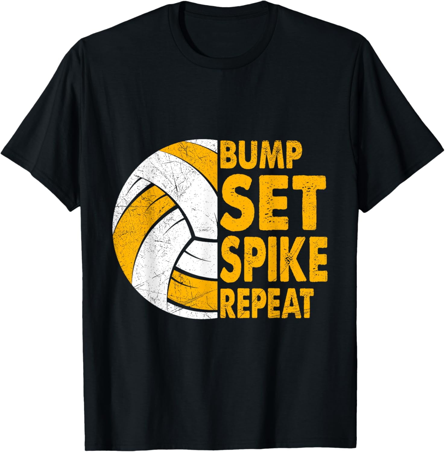 Bump Set Spike Repeat Volleyball Funny T-Shirt - Walmart.com