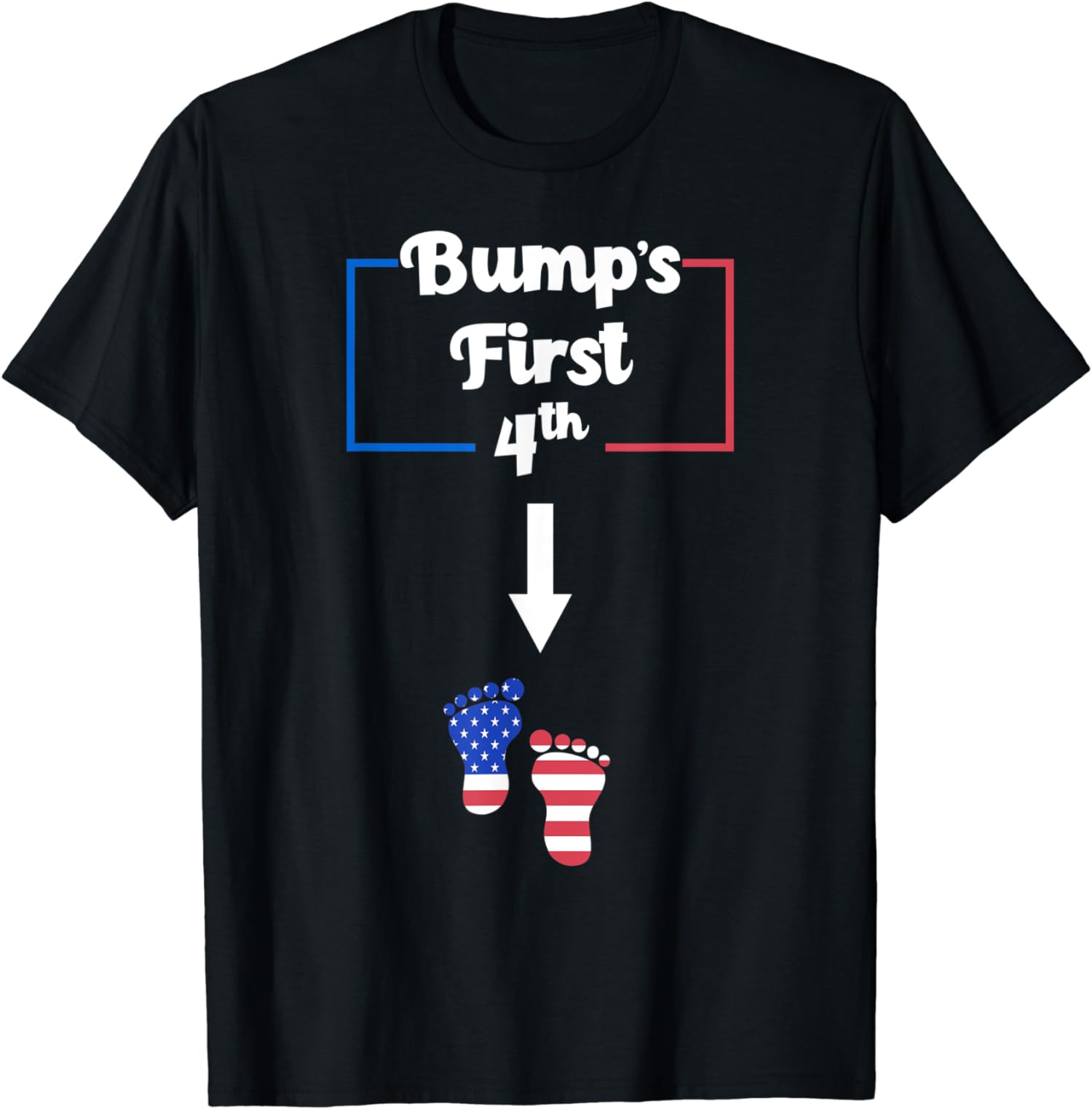 Bump's First 4th July Baby Announcement Pregnancy Shirt - Walmart.com
