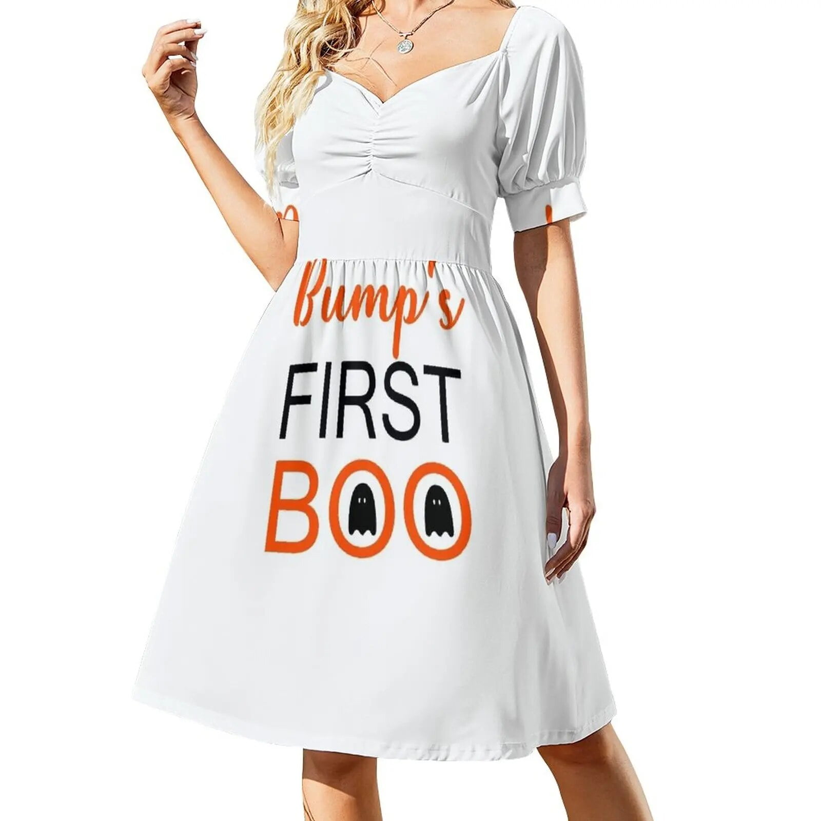Bump's First Boo- Halloween Pregnancy Announcement Dress Elegant gowns ...