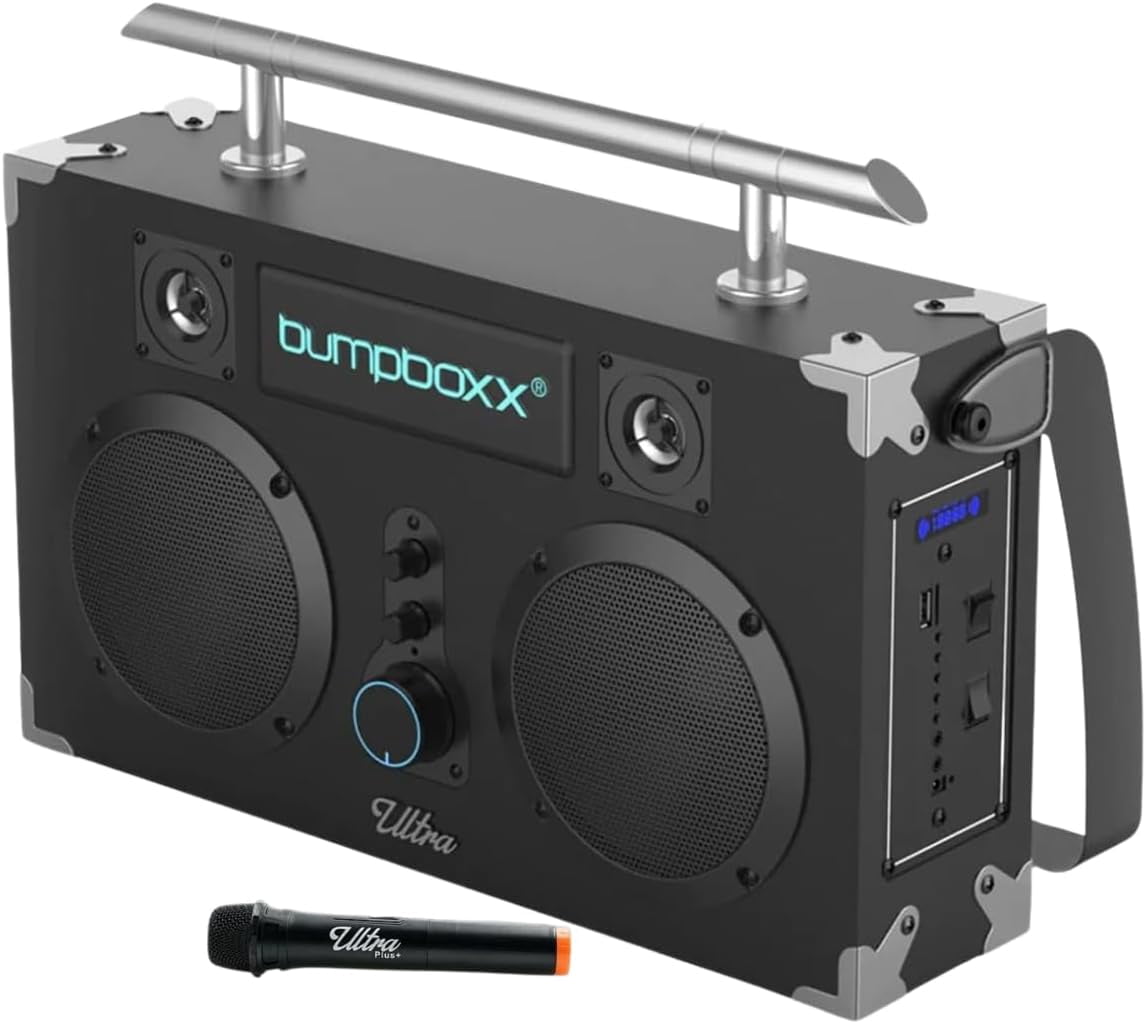 Bumpboxx Bluetooth Boombox Ultra Plus | Retro Boombox with Bluetooth ...