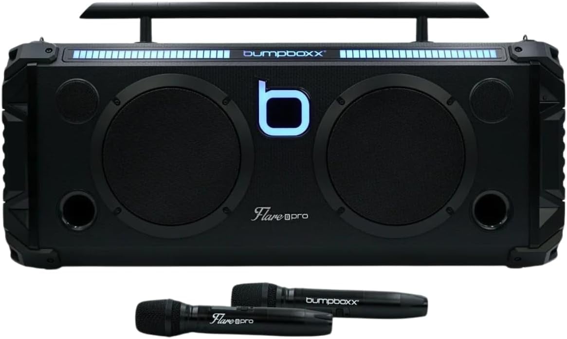 Bumpboxx Bluetooth Portable Speaker Boombox Flare8 Pro Black | Retro ...