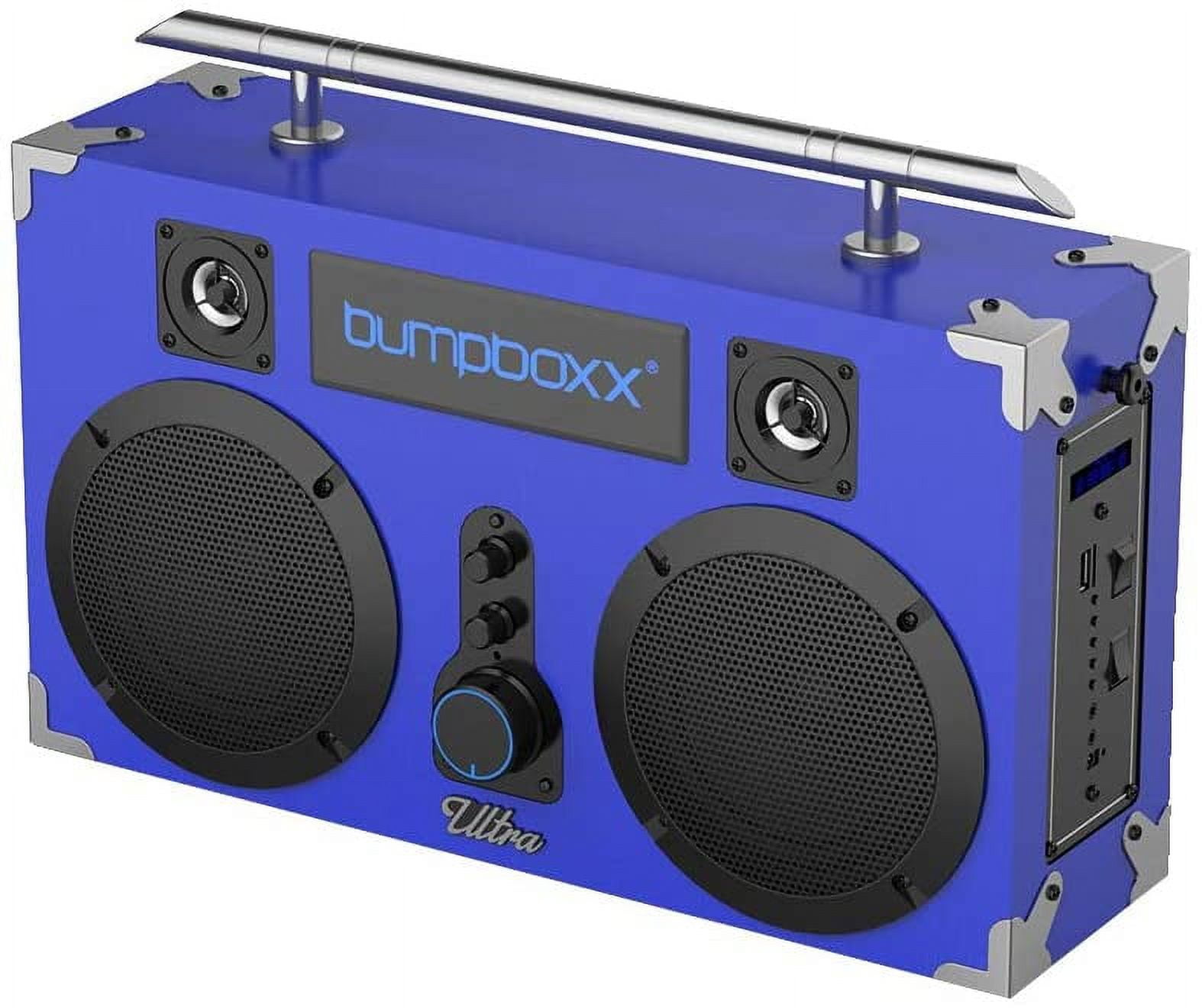 Bumpboxx Portable Bluetooth Speaker Ultra Blue | Retro Boombox with ...
