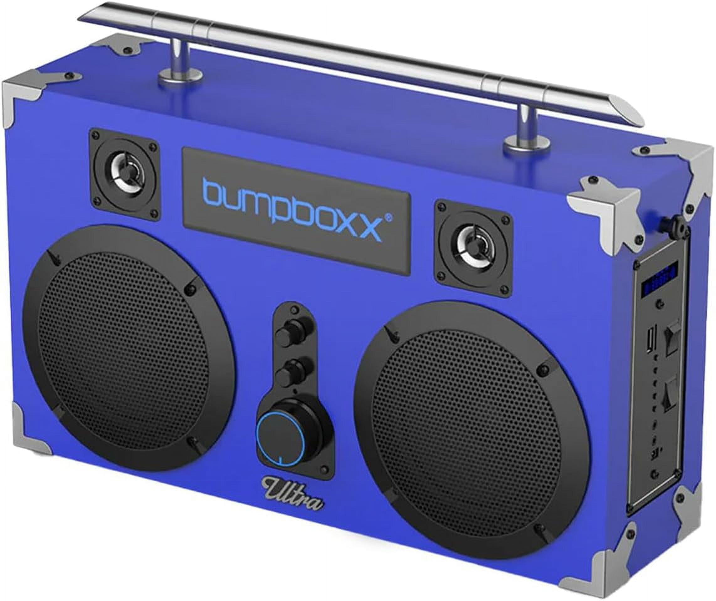 Bumpboxx Portable Bluetooth Speaker Ultra Blue | Retro Boombox with ...