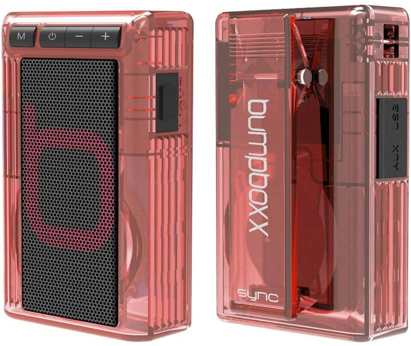 Bumpboxx Bluetooth Portable Speaker, Clear Red - Walmart.com