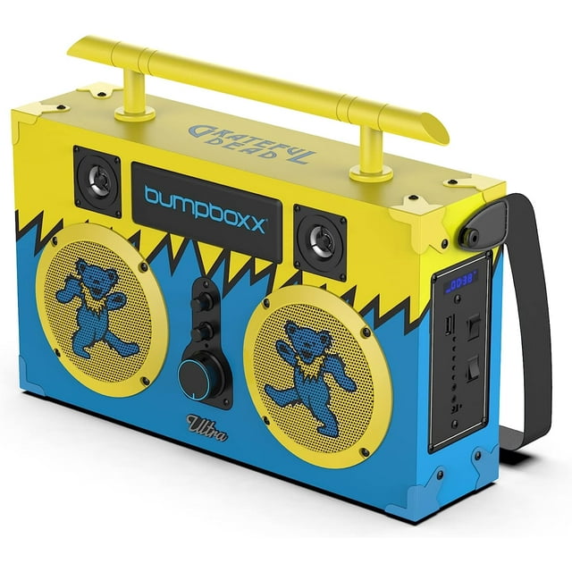 Bumpboxx Ultra Grateful Dead: Blue & Yellow | Retro Boombox with ...