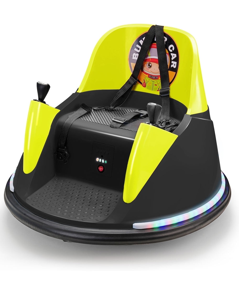 12V Kids Bumper Car with Remote Control, Flashing Lights, Music, DIY ...