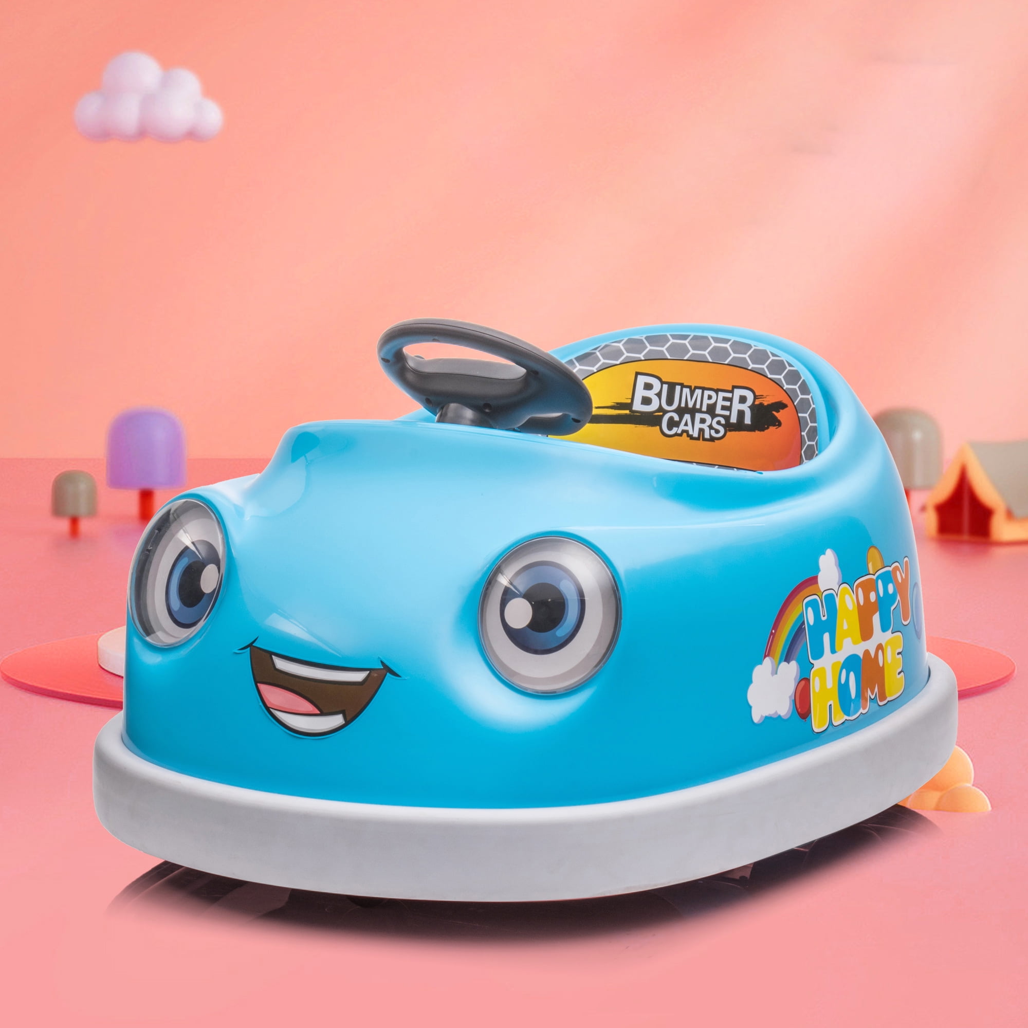 Bumper Car for Kids, 12v Dual Drive 1-6 Years Old Children's Electric ...