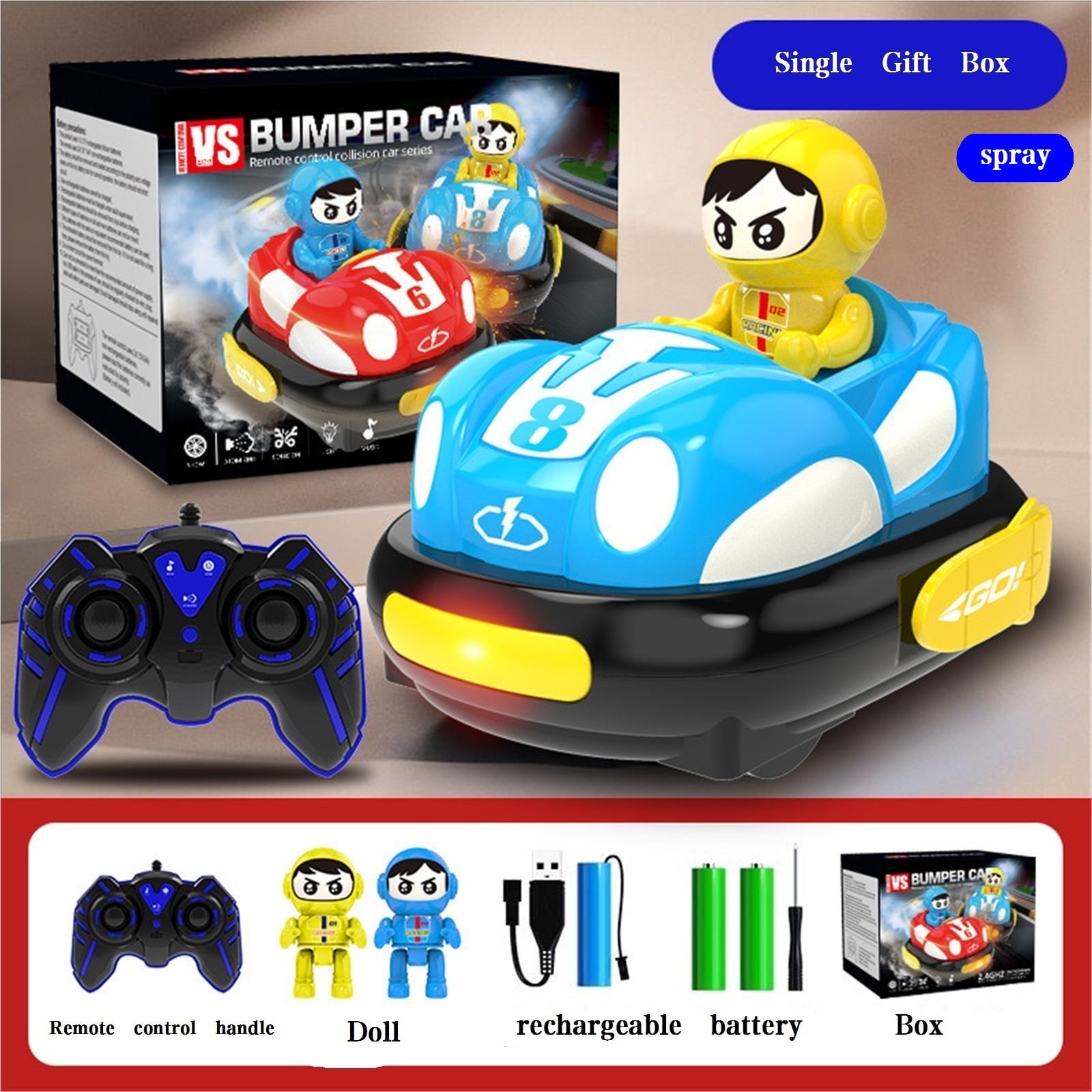 Bumper Car Remote Control Car Double Battle Children Racing Drift Off ...