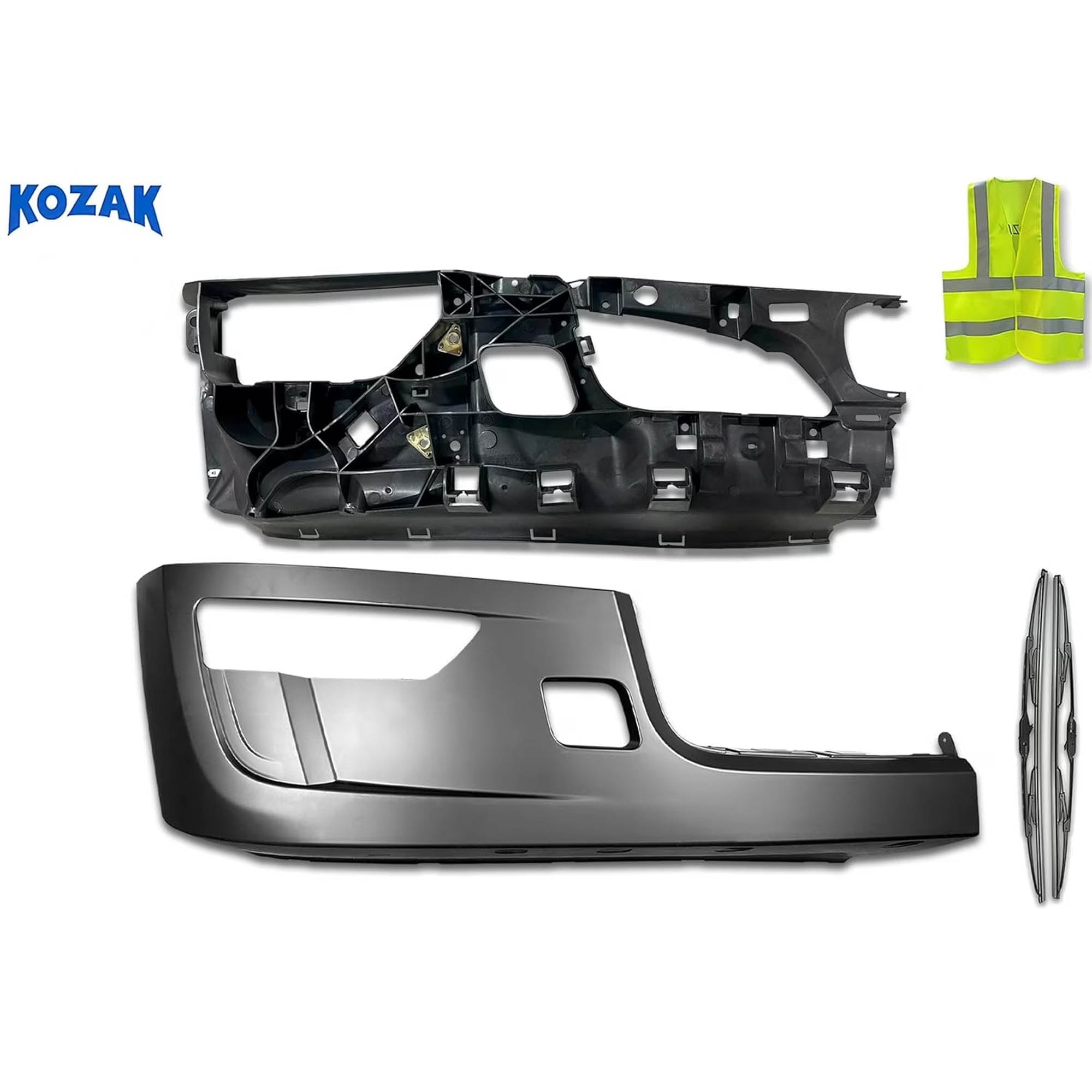 Bumper Corner Outer Paint with Fog Lamp Hole & Inner Bumper ...