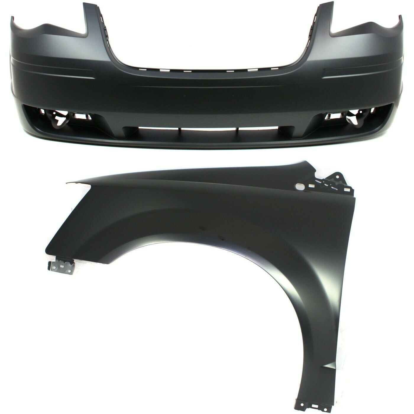 Bumper Cover Kit For 08-10 Town & Country Mini Passenger Van And Front ...