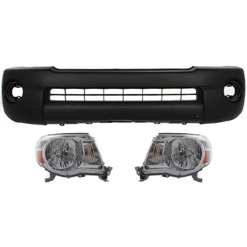 Bumper Cover Kit For 2005-2011 Toyota Tacoma Front 3pc with Headlight ...