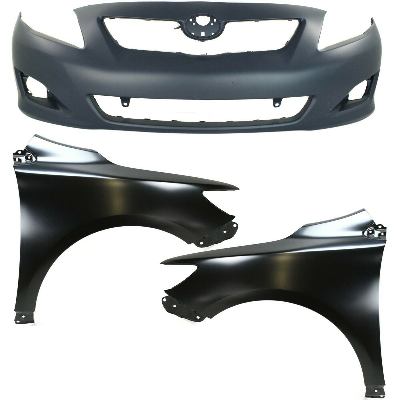 Bumper Cover Kit For 2009-2010 Toyota Corolla Front Made In Japan 3Pc ...