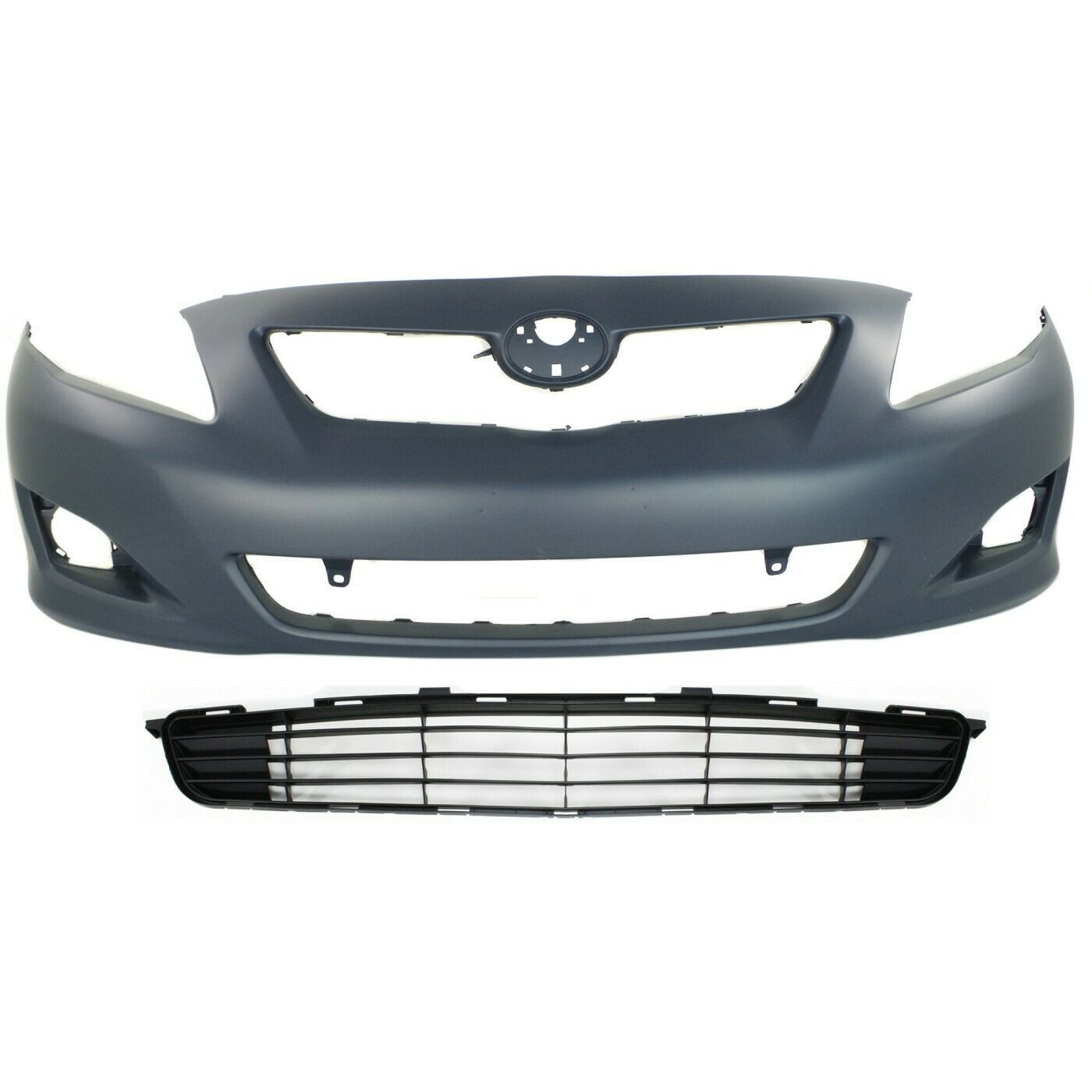 Bumper Cover Kit For 2009-2010 Toyota Corolla Sedan Front 2pc - Walmart.com