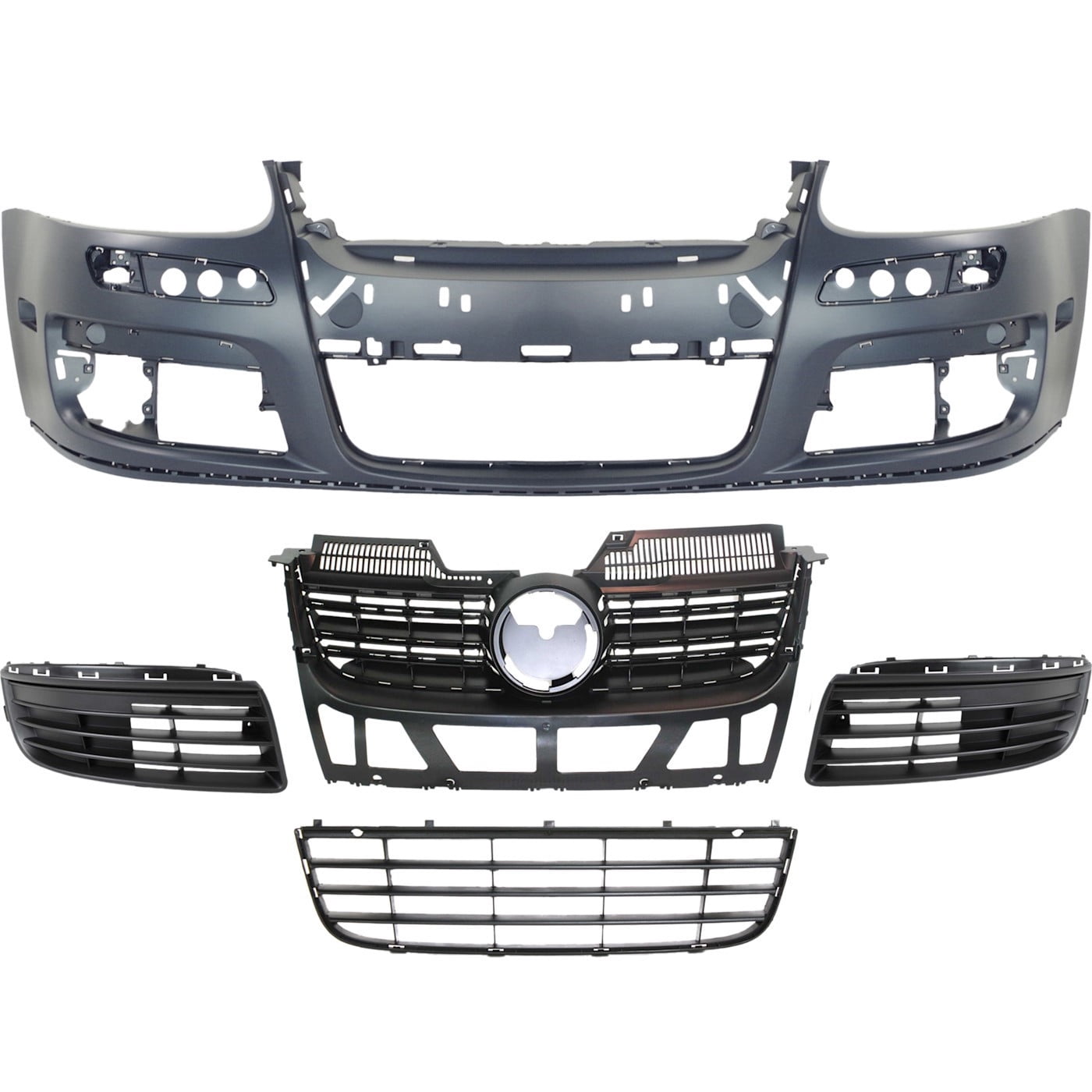 Bumper Cover Kit for 2005-2010 Swagen for Jetta with Fog Light Cover ...