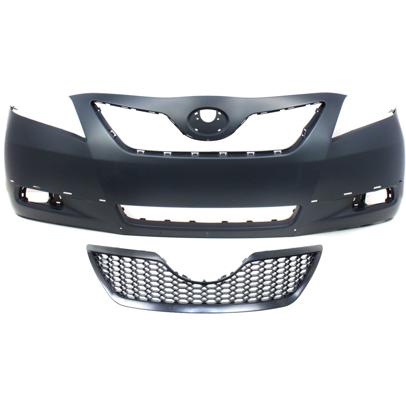 Bumper Covers & Grille Assembly Set of 2 for 2007-09 for Toyota for ...