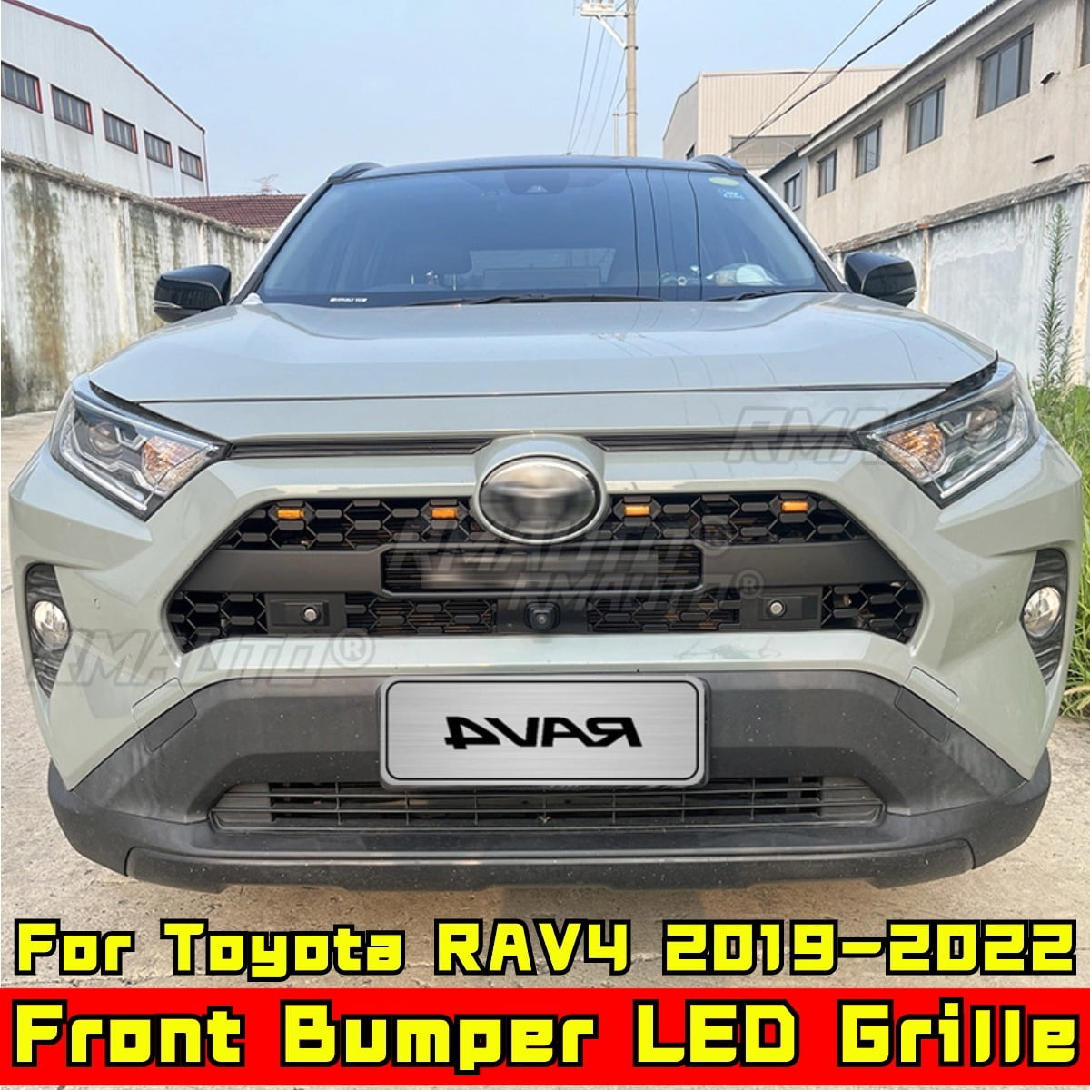Bumper Grill For Toyota RAV4 2019-2022 Car Front Bumper Racing Grillg ...