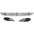 Bumper Grille Set for 2003-2006 for Mercedes-Benz for S430, Black ...