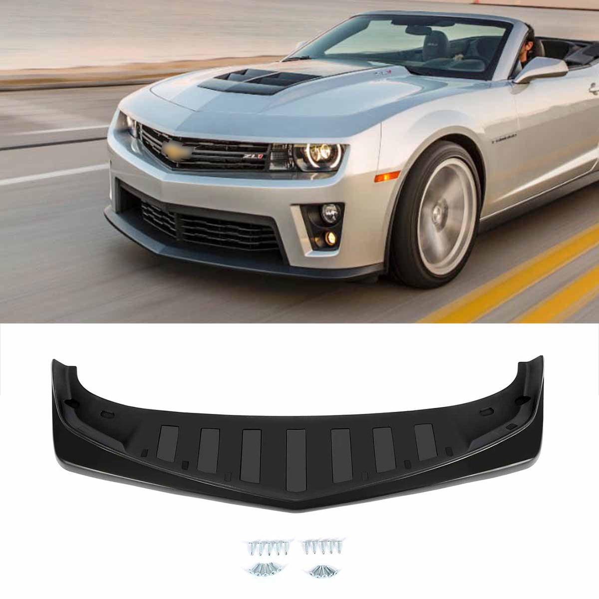 Bumper Lip Spoiler Black Fit 2014 2015 Chevy Camaro Z28 SS 2DR PP Front ...