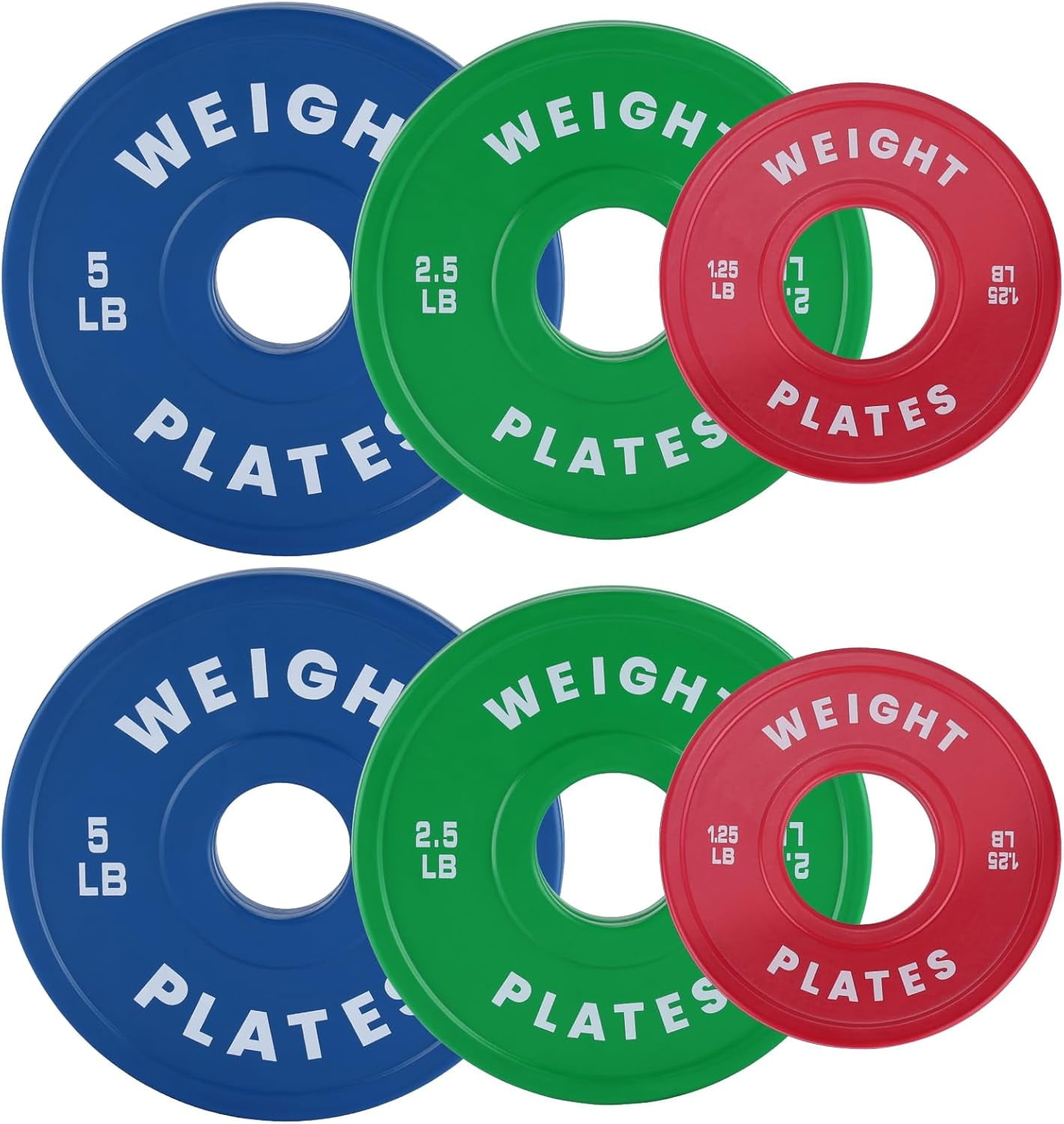 Bumper Plates, 2 inch Rubber Weight Plates,1.25 LB,2.5LB 10 LB Plates ...