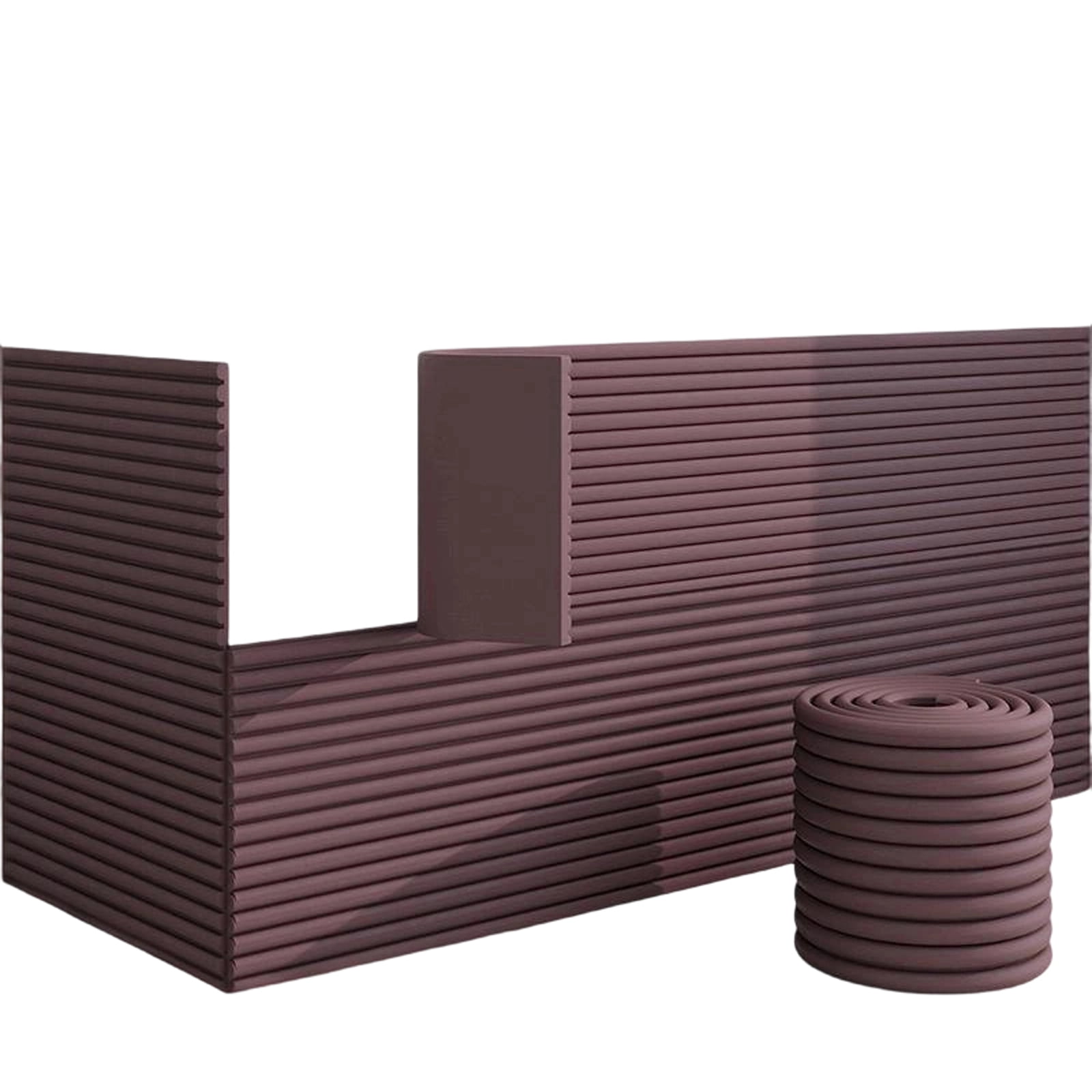 Bumper Protector, Foam Pads, 8X79 In, Brown Wall Padding, Wall Covering ...