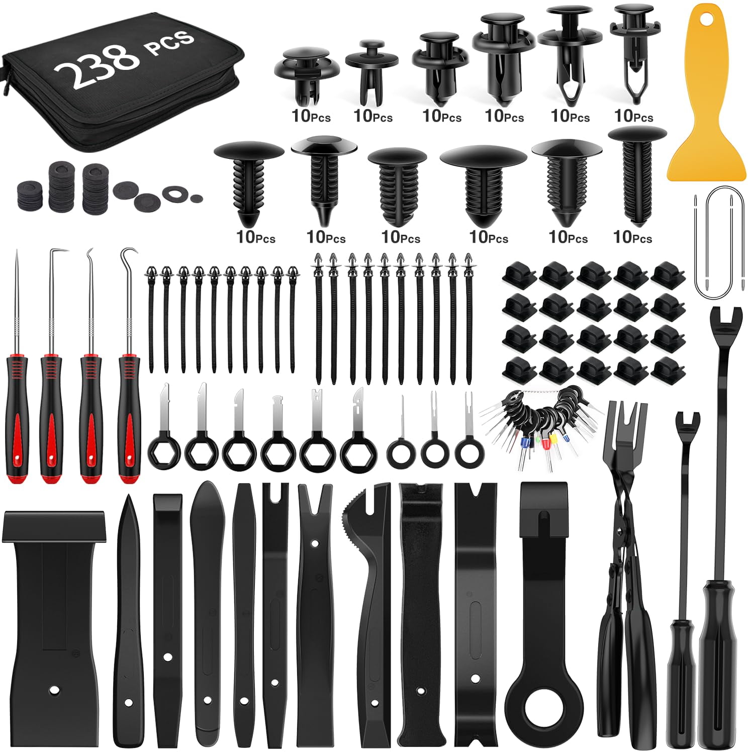 Bumper Retainer Clips Car Plastic Rivets Fasteners Push Retainer Kit ...