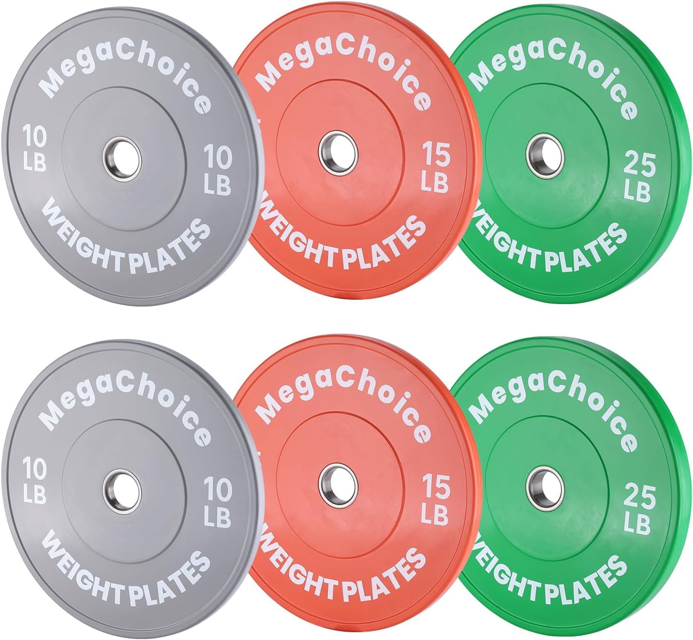 Bumper Weight Plates,Barbell 2-Inch Rubber Bumper Plate Weight Set for ...