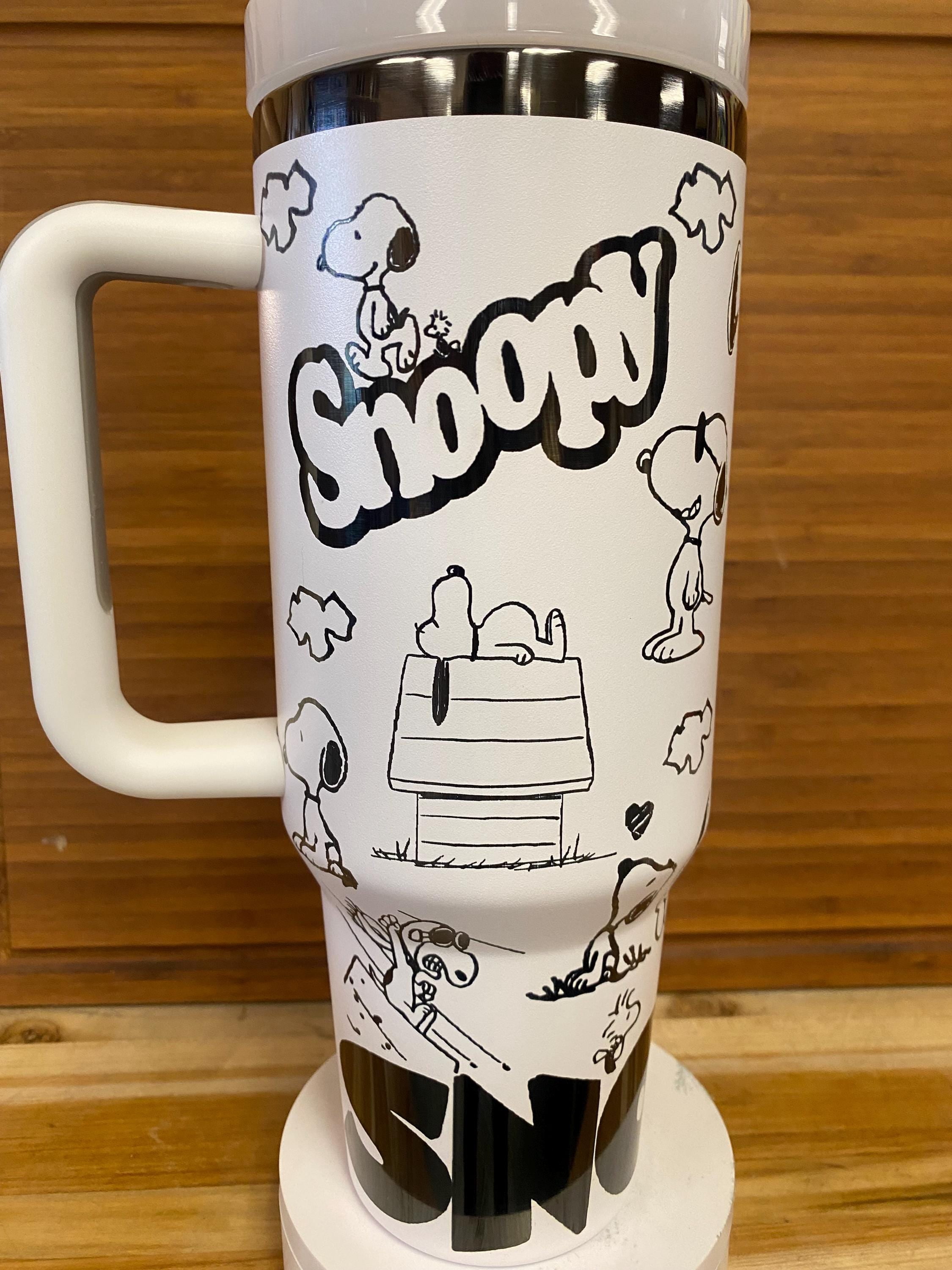 Bumpkit 40 0z Laser Engraved Unbranded Tumbler white and black dog ...