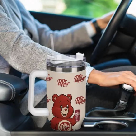 Bumpkit Adorable Bear Stainless Steel Travel Mug with Handle - Cute ...