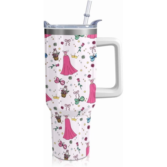Bumpkit Cartoon Castle Theme Tumbler, Travel Coffee Mug, Handle, Lid ...