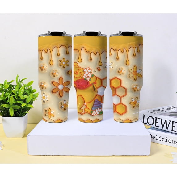 Bumpkit Honey Floral Stainless Steel Insulated Tumbler Cup with Straw ...