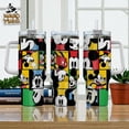 Bumpkit Retro Cartoon Mouse Tumbler, Color Block Travel Mug with Handle ...
