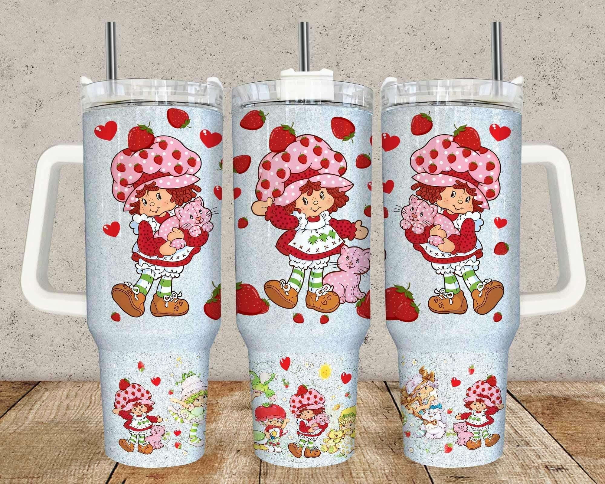 Bumpkit Retro Strawberry Travel Mug - 40oz Tumbler Inspired by 80s ...