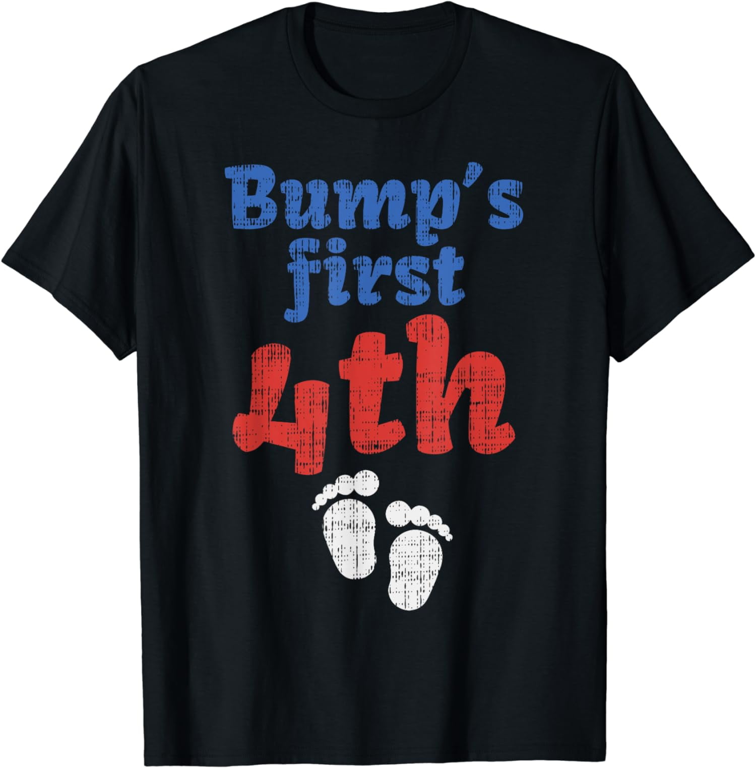 Bumps Firs Fourth Baby Reveal 4th Of July Pregnancy Soon Mom T-Shirt ...