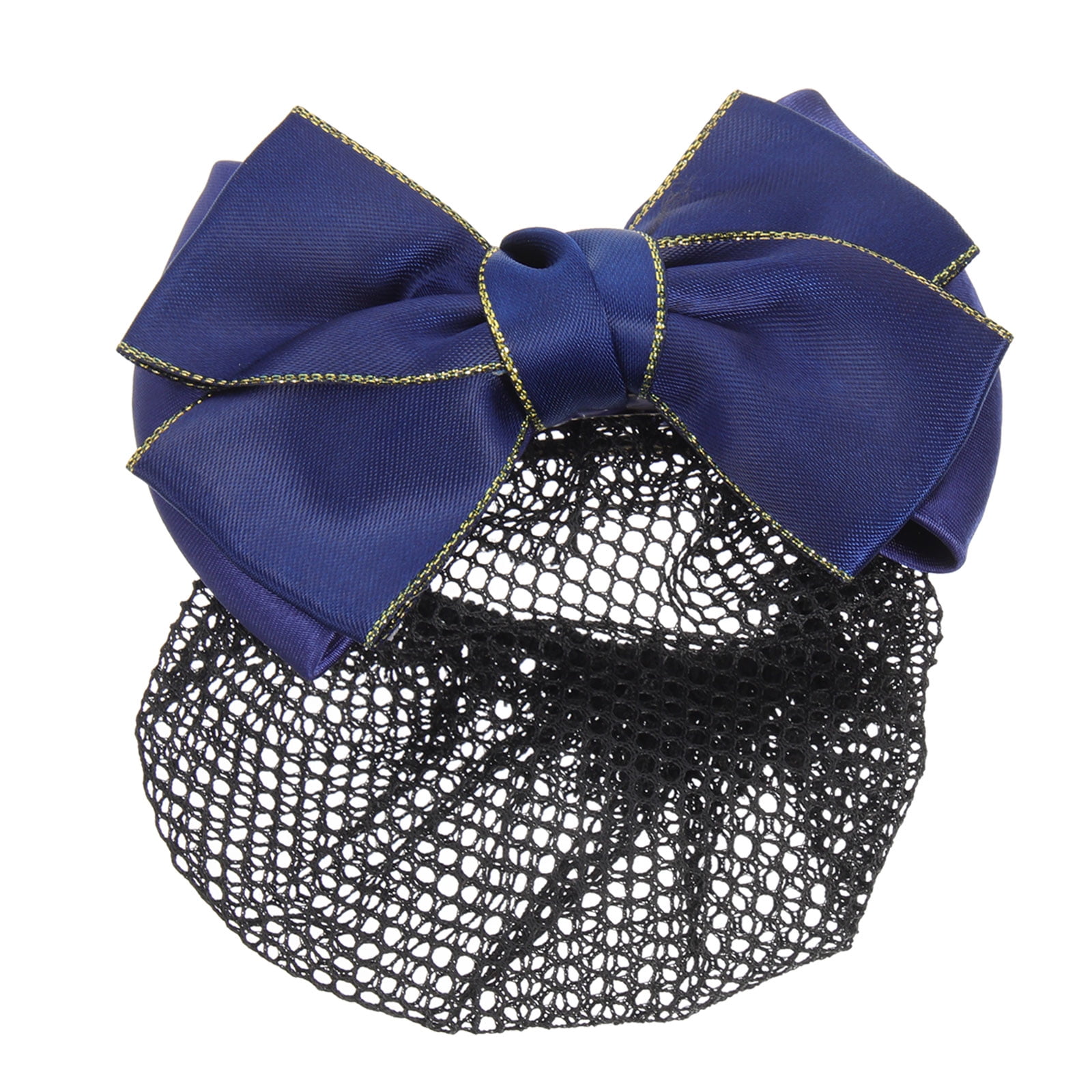 Hair Bun Net Cover Snood Women Bow Barrette Stewardess Dancer Ballet ...