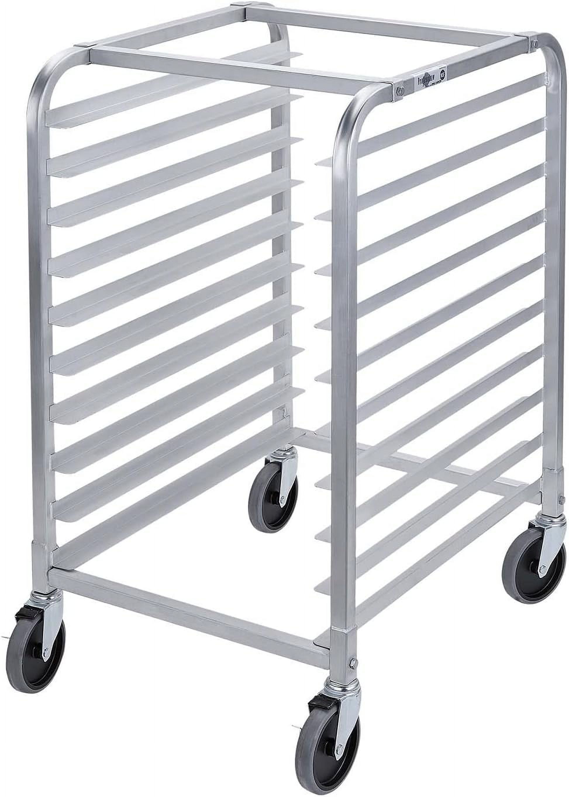 Bun Pan Bakery Rack 10 Tier with Wheels,Aluminum Racking Trolley For ...